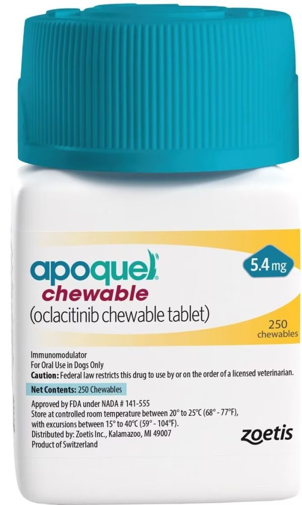 Apoquel Chewable Tablets 5.4mg 30/bottle - J&B Pet Source